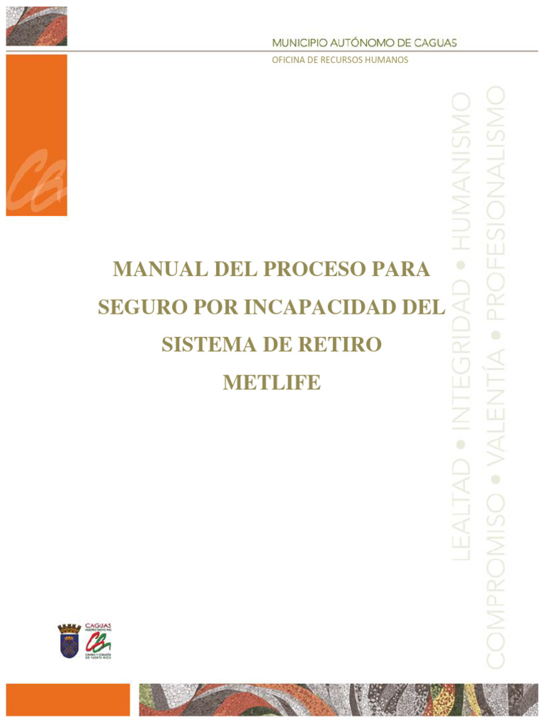 Manual Del Proceso de Seguro Por Incapacidad MetLife | PDF Manual Del Proceso de Seguro Por Incapacidad MetLife | PDF