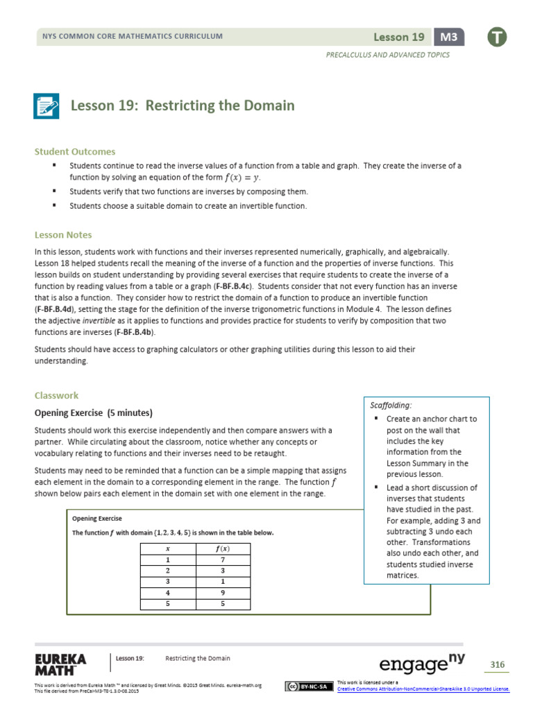 Precalculus m3 Topic C Lesson 19 Teacher | Download Free PDF | Function (Mathematics) | Mathematics