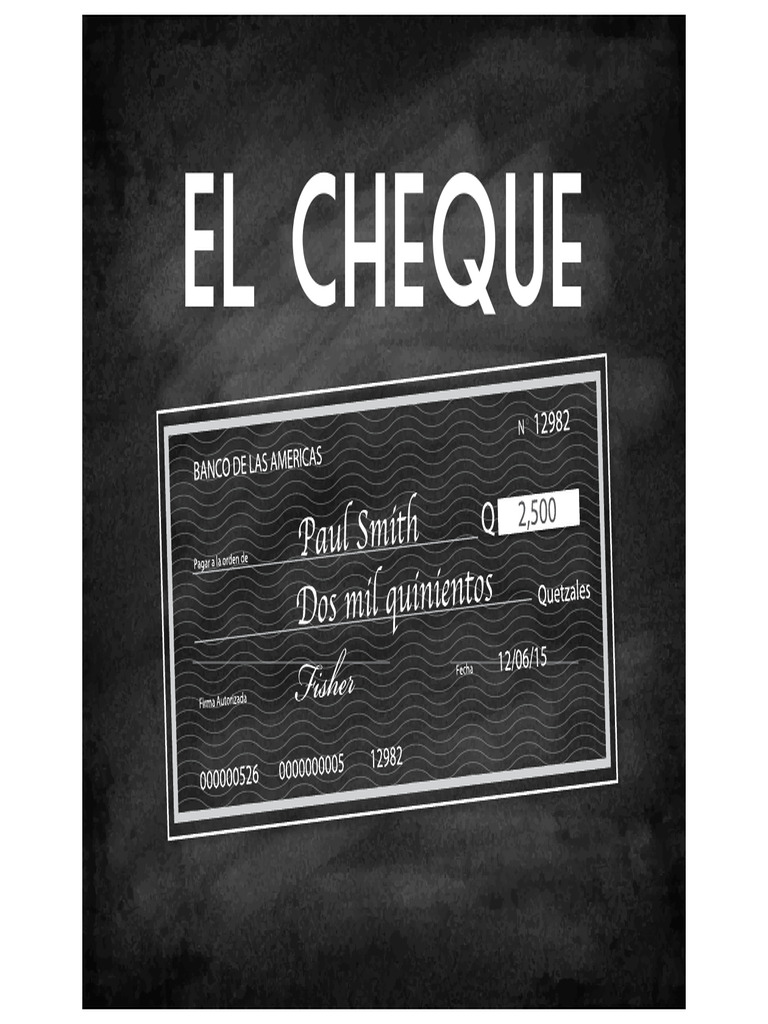 Presentación Cheque | PDF | Cheque | Bancos