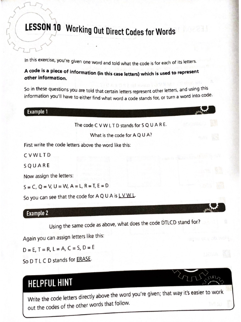 DIRECT AND INDIRECT CODES VERBAL REASONING | PDF