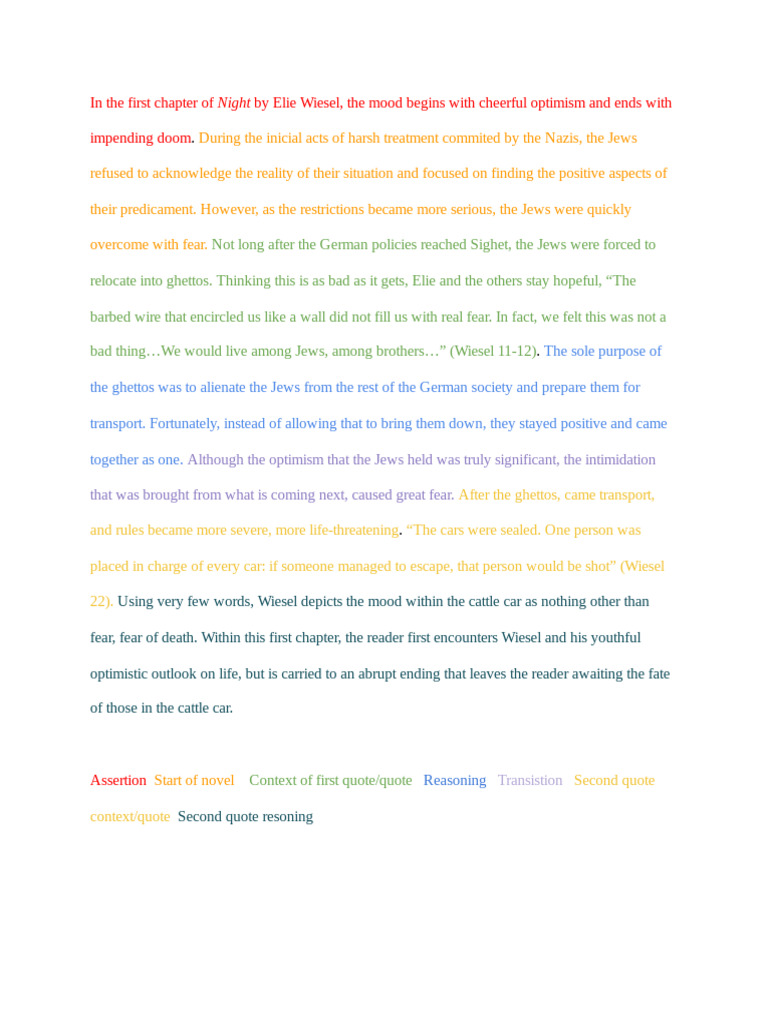 Night Perfect Paragraph | PDF