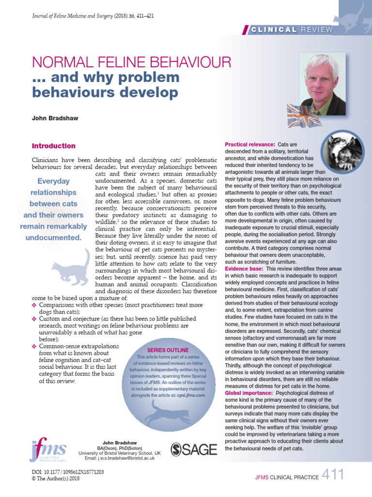 Normal Feline Behaviour: ... and Why Problem Behaviours Develop ...