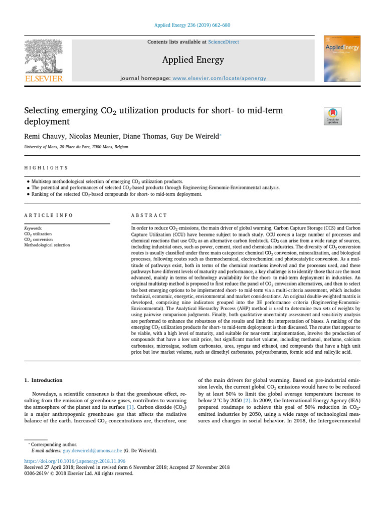 Emerging CO2 Utilization Products | PDF | Algae Fuel | Carbon Dioxide