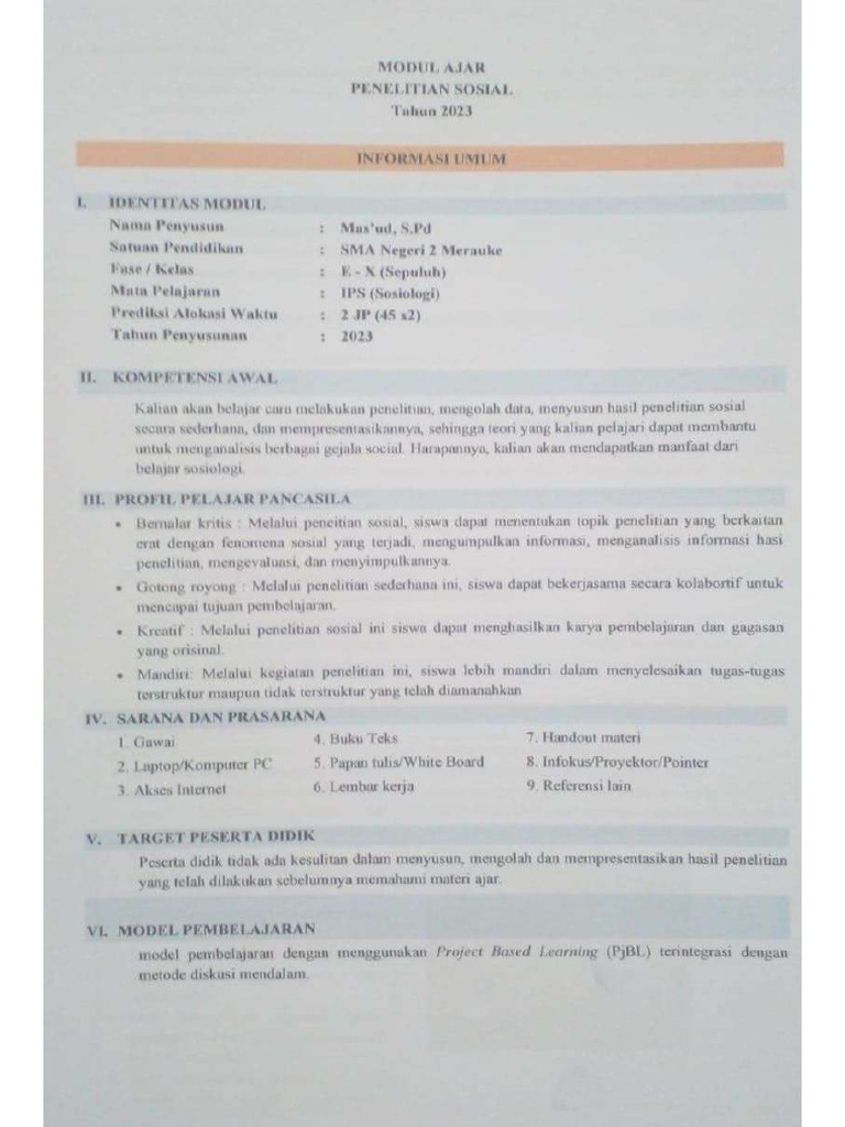 Contoh Modul Ukin | PDF