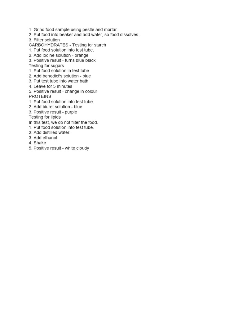 Food Nutrient Testing Methods | PDF | Cooking, Food & Wine