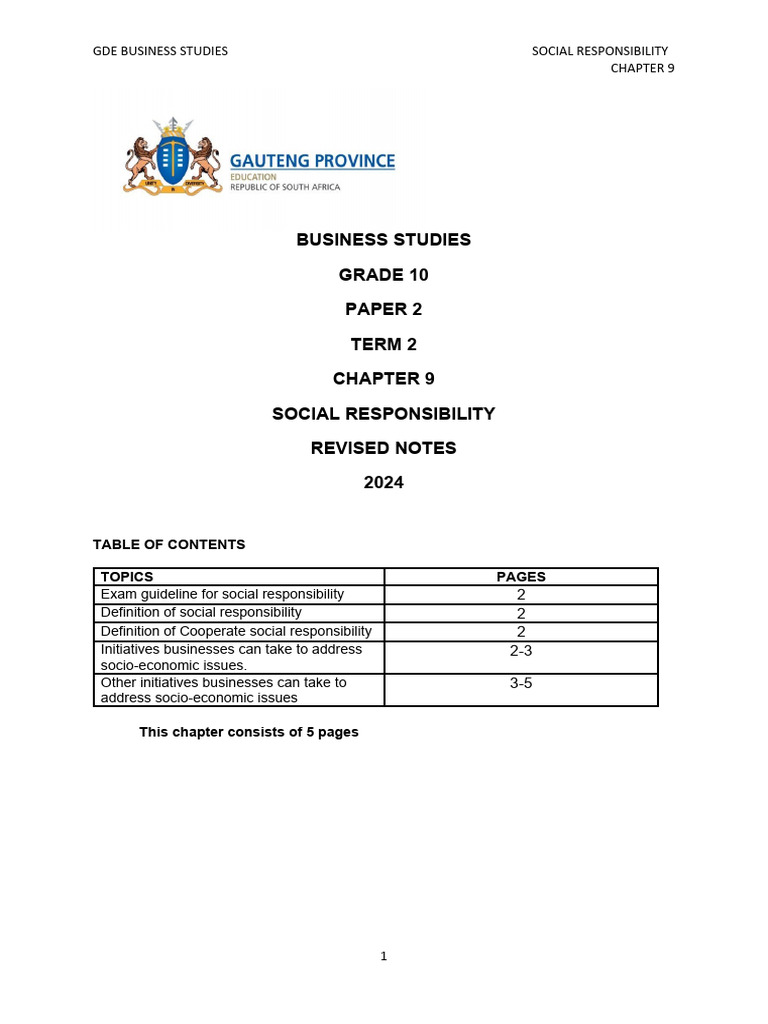 c9 Teacher's Copy BSTD Grade 10 Week 5 Social Responsibility | Download ...