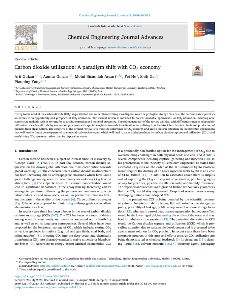 CO2 Utilization Strategies and Advances | PDF | Carbon Capture And ...