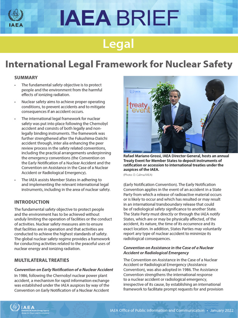 International Legal Framework For Nuclear Safety | PDF | International ...