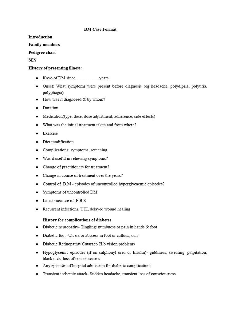 DM Case Format | PDF | Diabetes | Omega 3 Fatty Acid