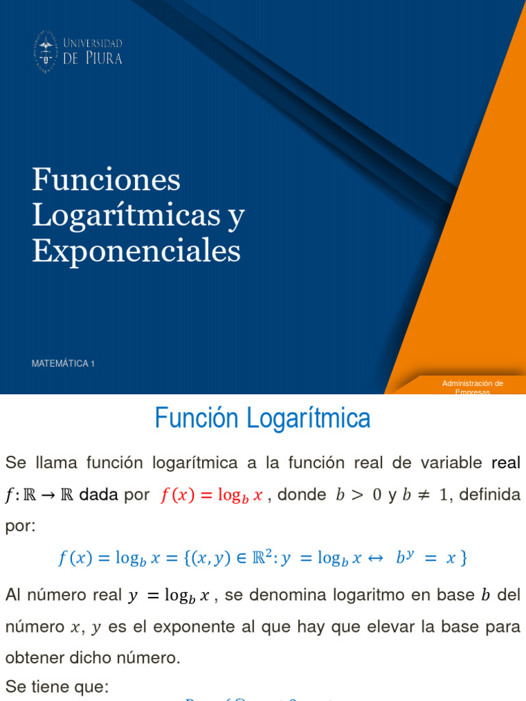 Funciones y Ecuaciones Logarítmicas y Exponenciales | PDF | Logaritmo | Funcion exponencial