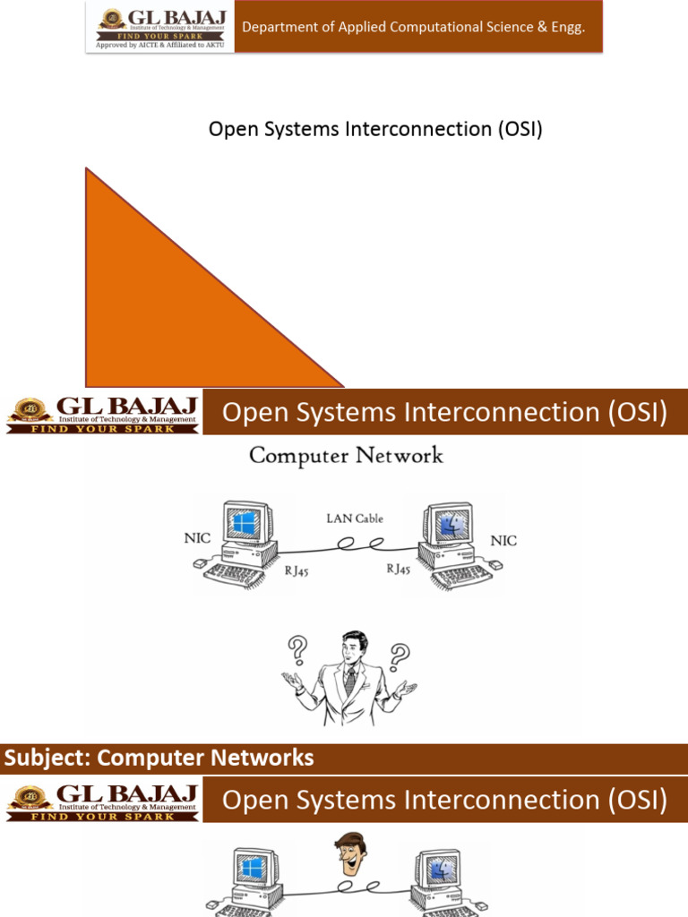 Open Systems Interconnection (OSI) : Department of Applied ...
