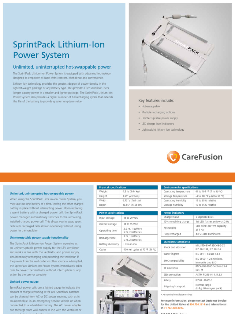 RC1541-02 SprintPack Product Brochure | PDF | Rechargeable Battery ...