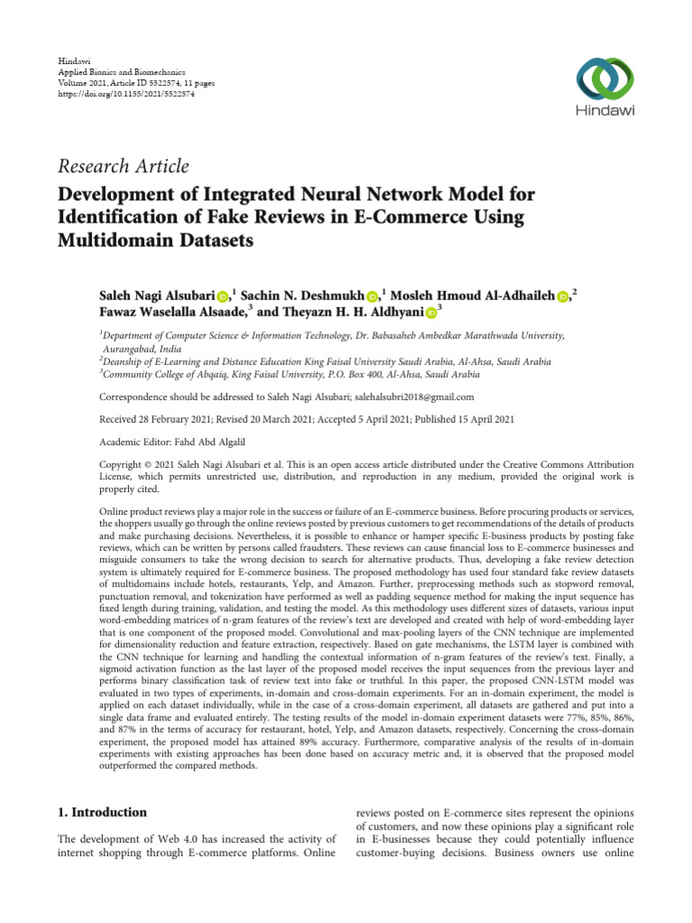 Development of Integrated Neural Network Model | PDF | Deep Learning ...
