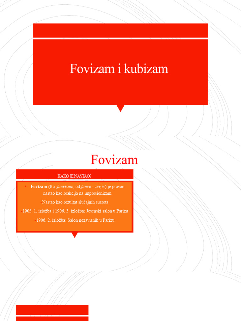 Fovizam i Kubizam | PDF