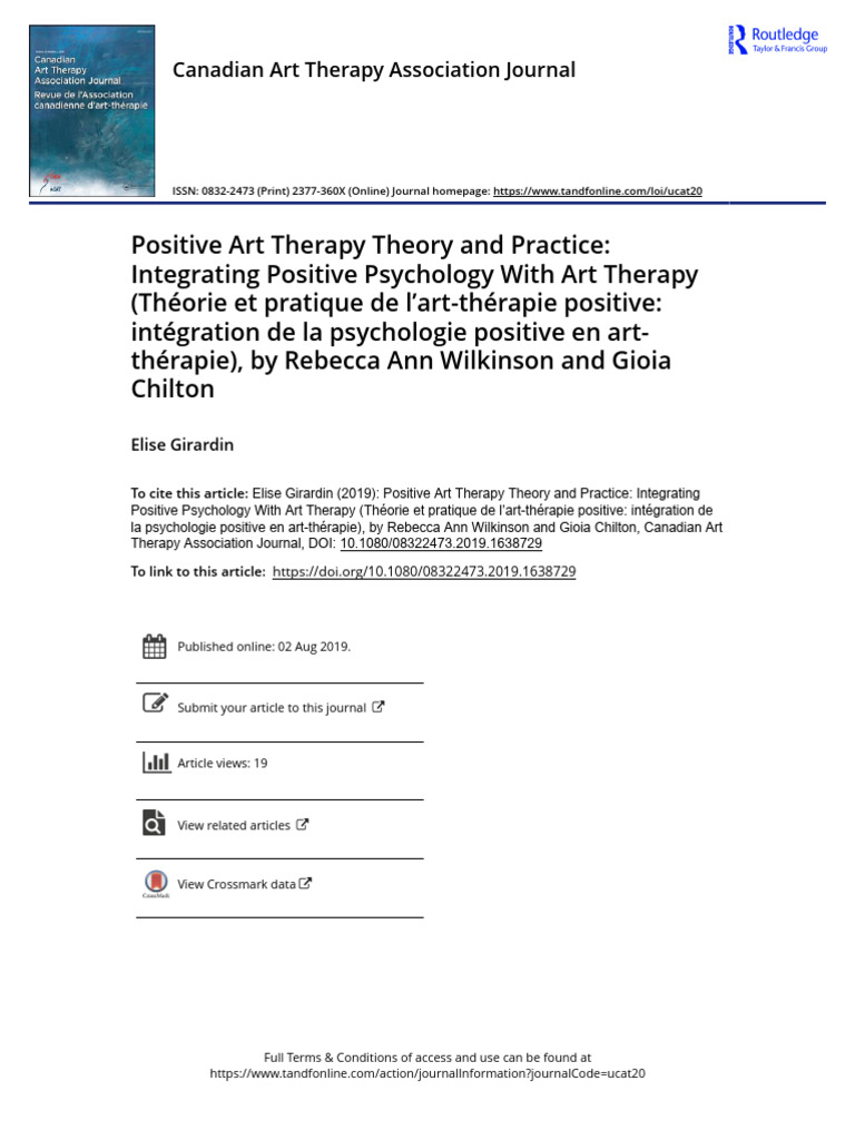 Positive Art Therapy Theory and Practice | PDF | Positive Psychology ...