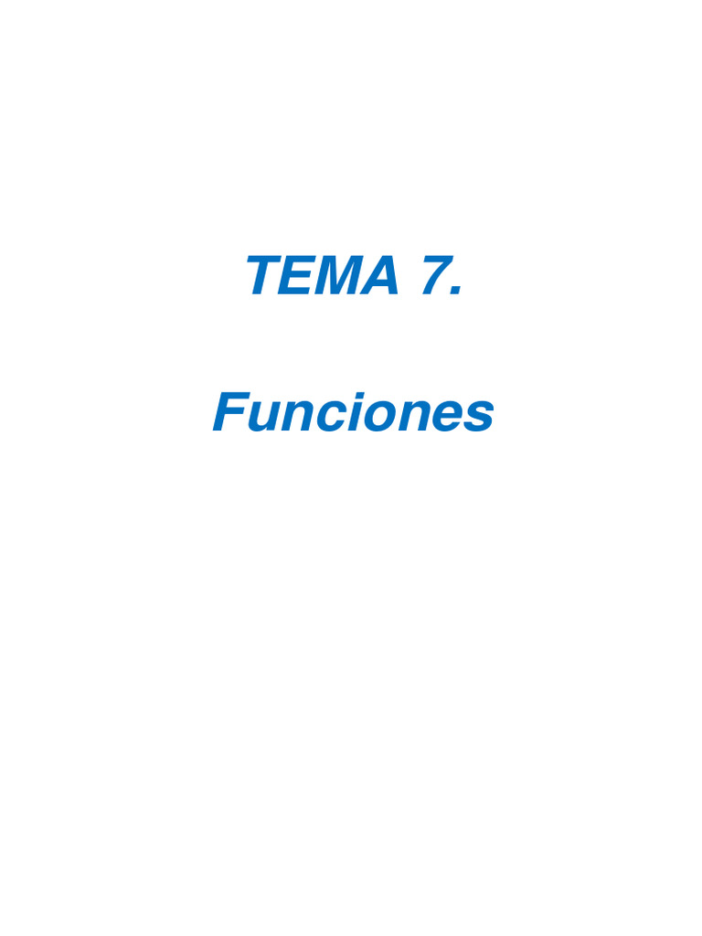 Tema 7. Funciones | PDF | Función (Matemáticas) | Pendiente