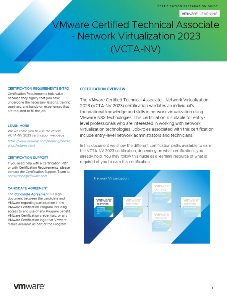 VMW VCTA NV Certification Preparation Guide | PDF | Subscription ...