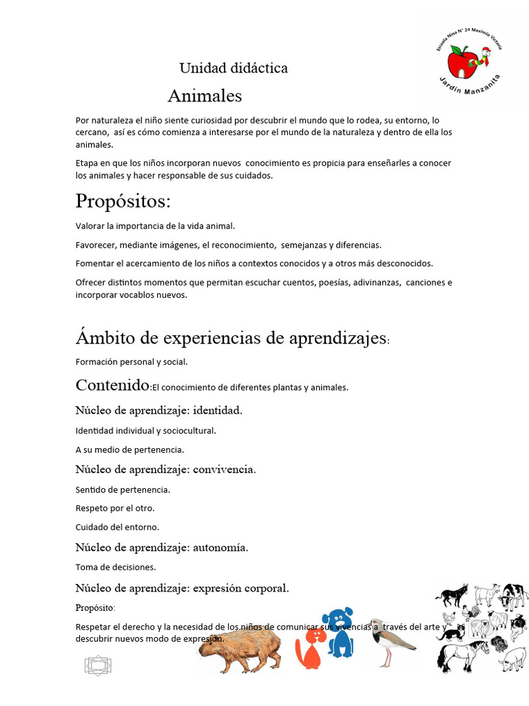 Unidad Animales | PDF | Aprendizaje | Cognición