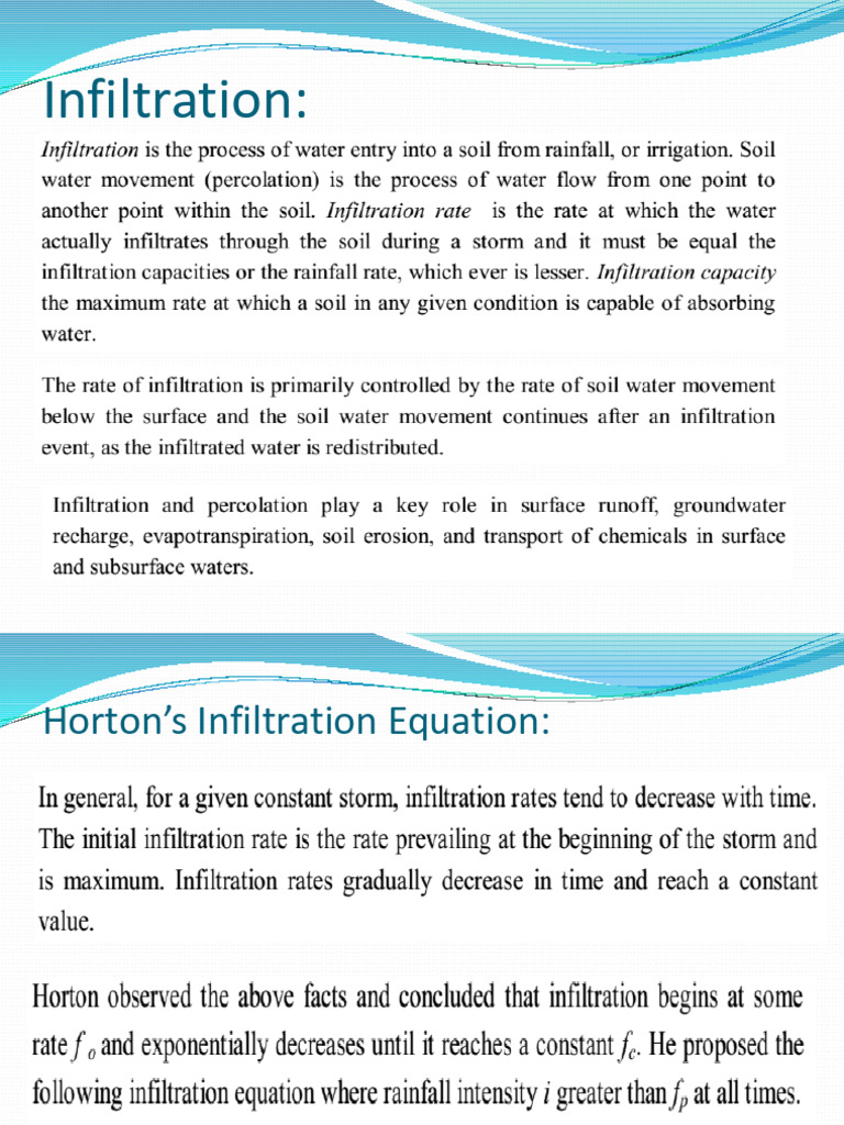 7. Infiltration_evaporation | PDF