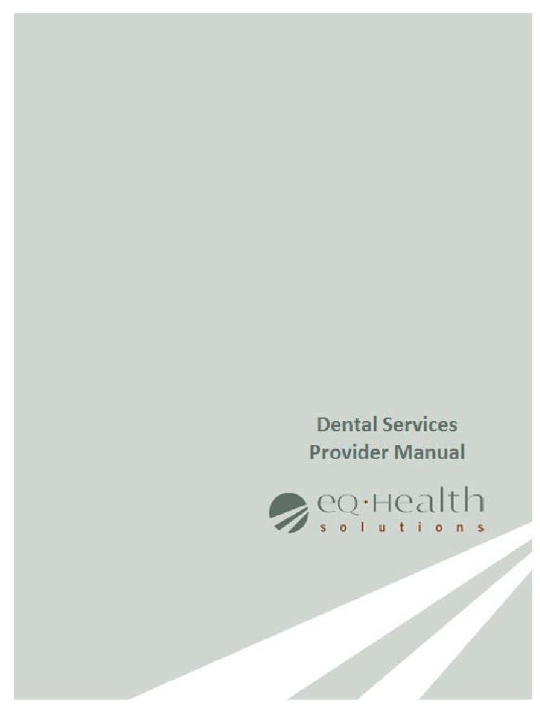 Dental Services Provider Manual | PDF | Medicaid | World Wide Web