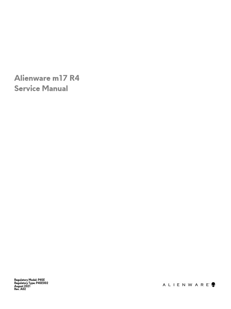 Alienware m17 r4 Laptop Service Manual en Us | PDF | Electrostatic ...