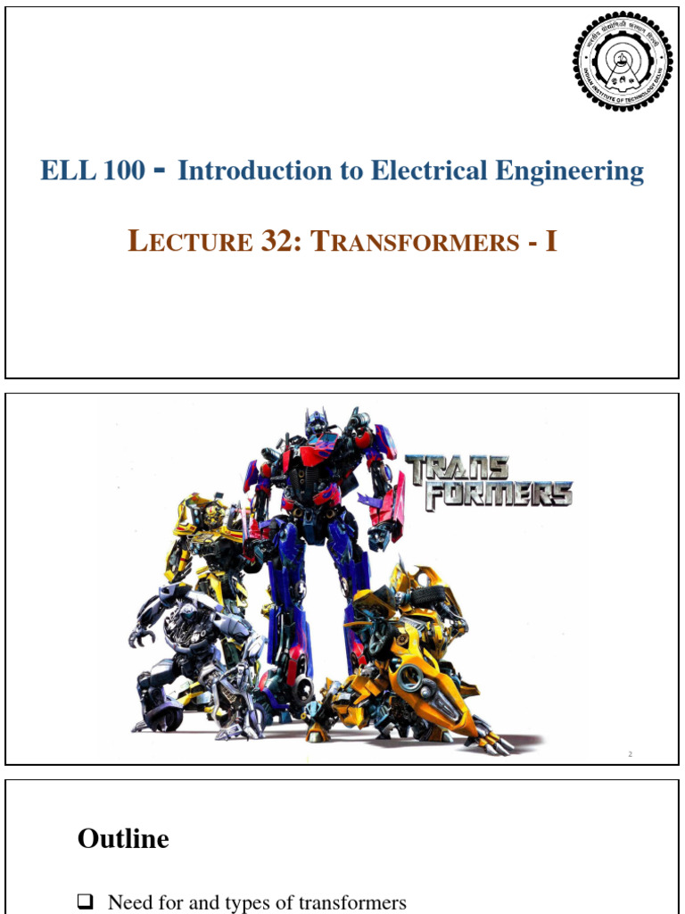 ELL 100 Introduction To Electrical Engineering: Ecture | PDF ...