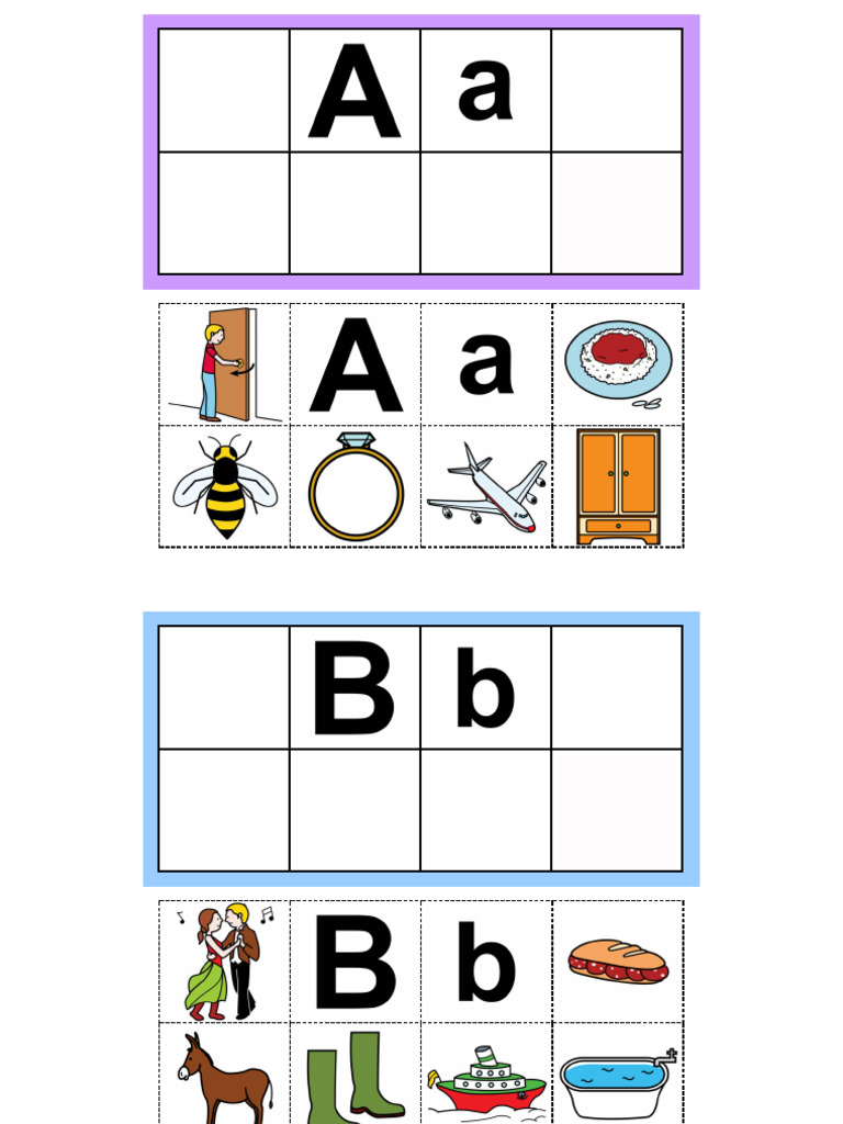 Abecedario Con Pictogramas Letra Imprenta | PDF