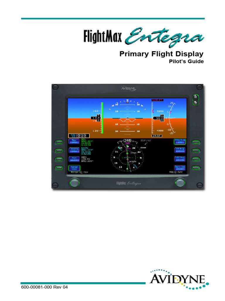 Flightmax Entegra User Manual | PDF | Airspeed | Aviation
