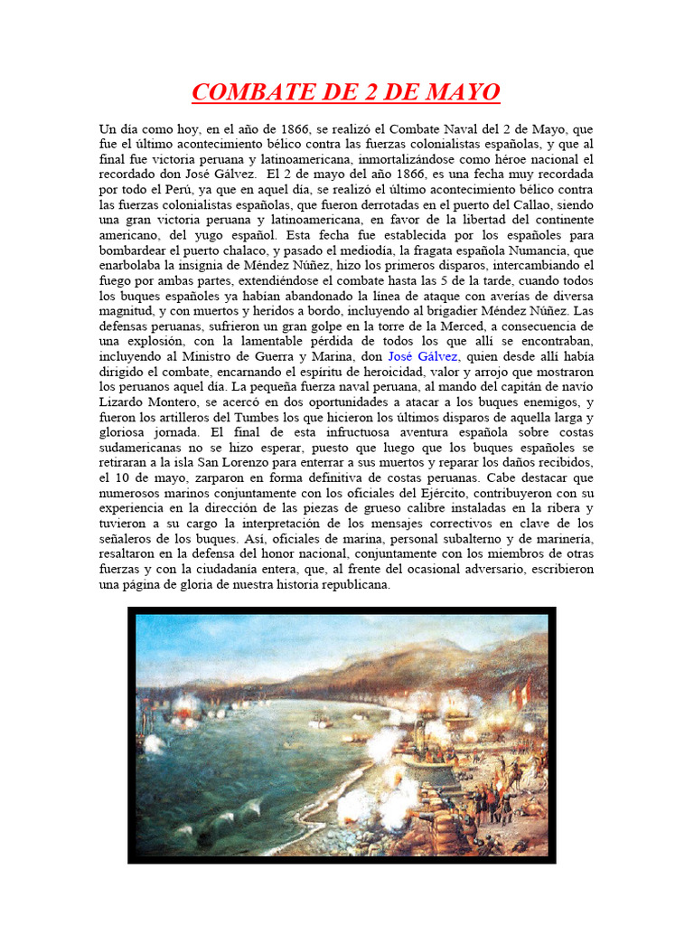 Combate-De-2-De-Mayo 2 | PDF | Batallas | Militar
