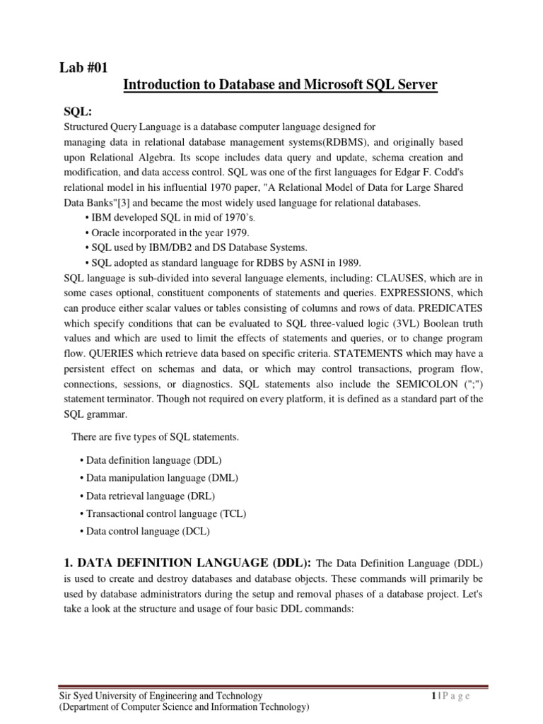 Database CS-229T All - LABs | Download Free PDF | Sql | Relational Database