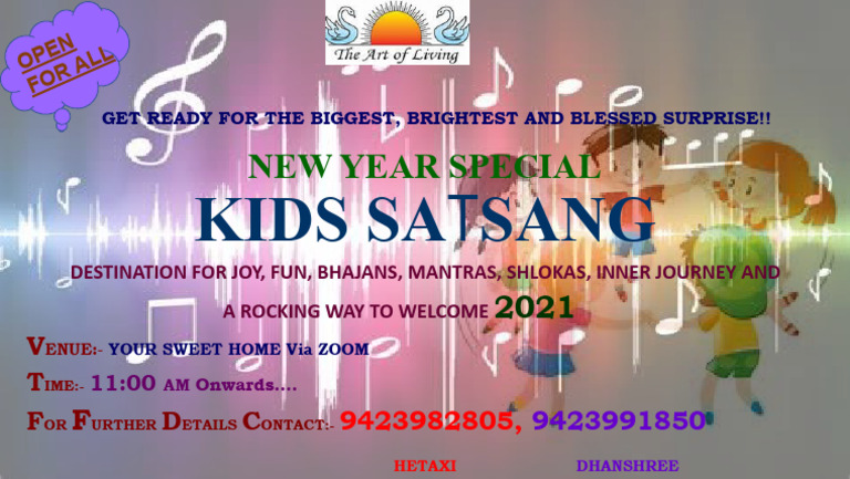 New Year Kids Satsang Poster | PDF