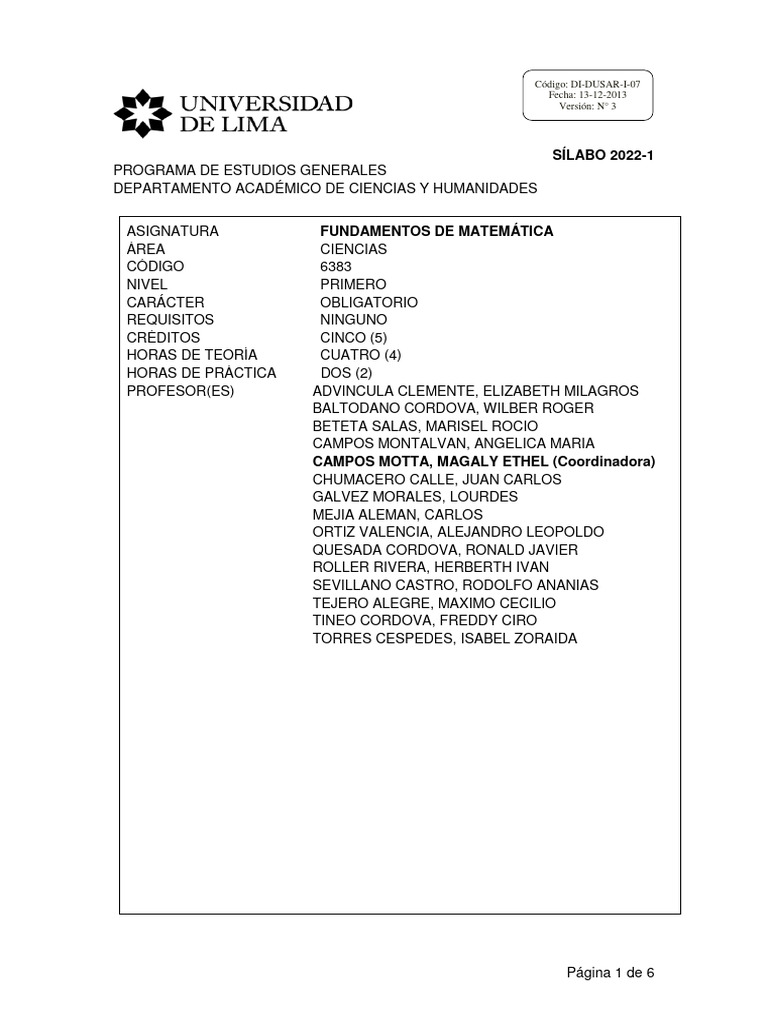 Fundamentos Matemáticos 2022-1 | PDF | Proposición | Función (Matemáticas)