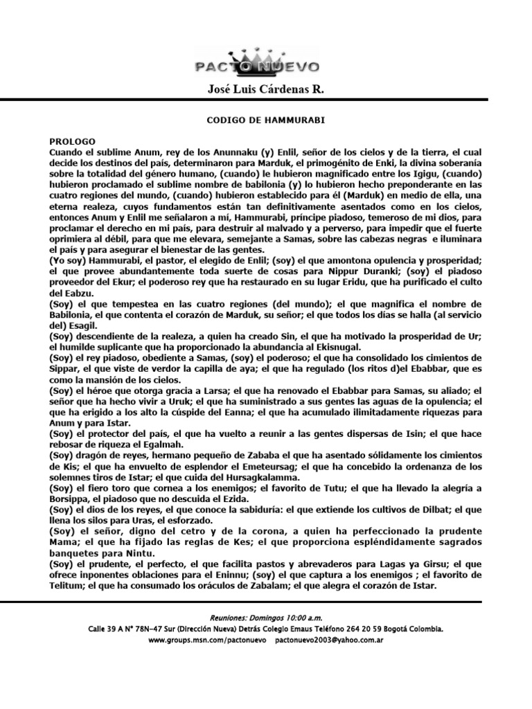 Codigo de Hammurabi | Descargar gratis PDF | Herencia | Esclavitud