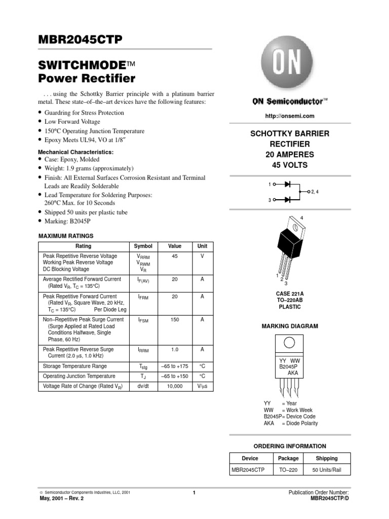 Datasheet 2 | PDF | Rectifier | Diode