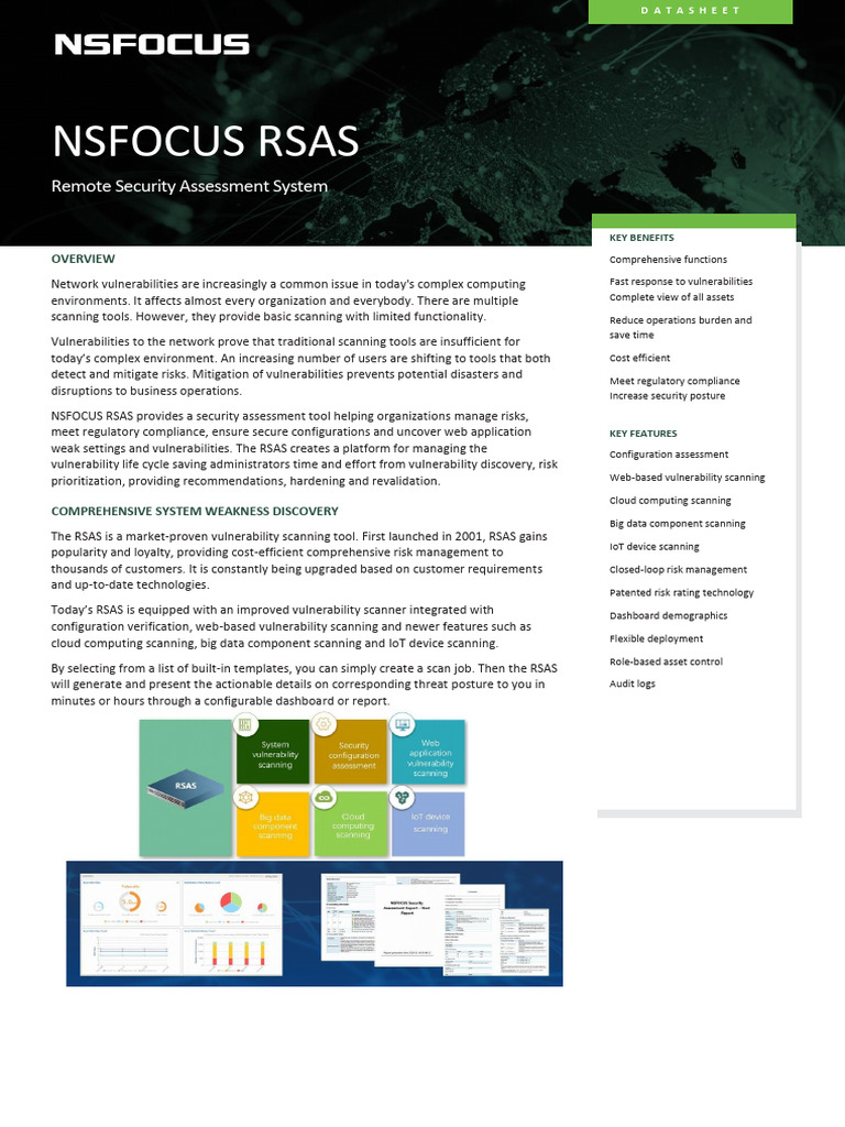 RSAS Datasheet 230113 | PDF | Vulnerability (Computing) | Computer Security