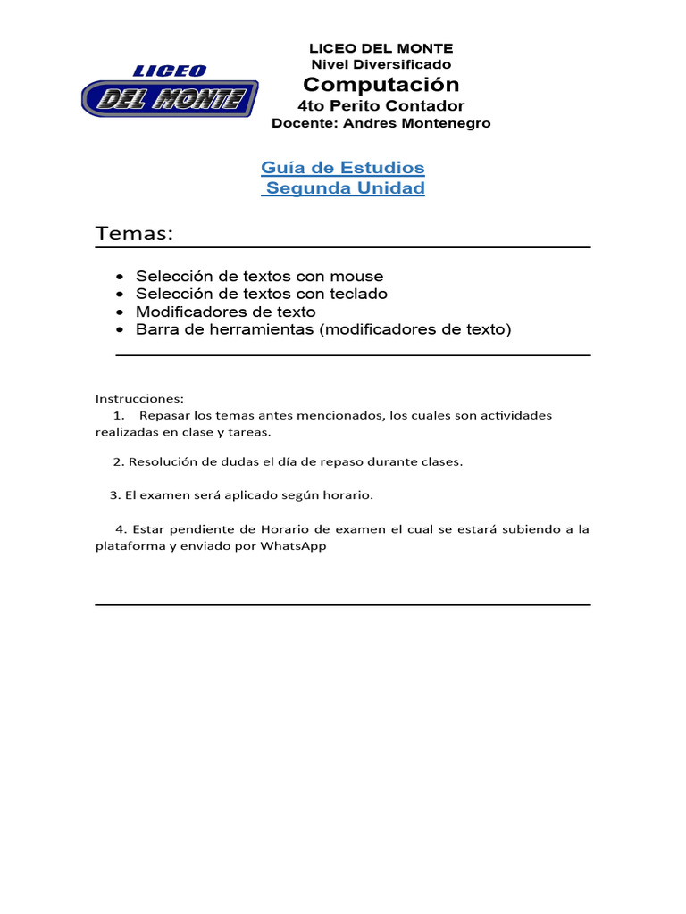 Profesor Andres Guias de Estudio | PDF | Microsoft Excel | Software de ... Profesor Andres Guias de Estudio | PDF | Microsoft Excel | Software de ...