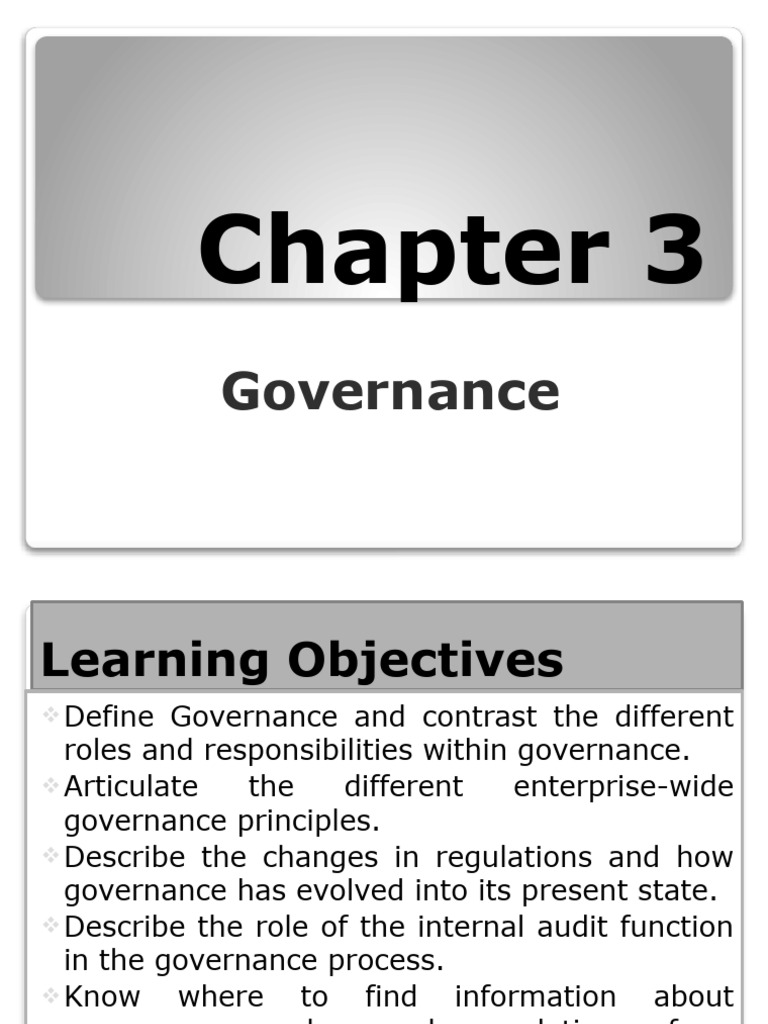 Chapter 3 Governance IC | PDF | Internal Audit | Governance