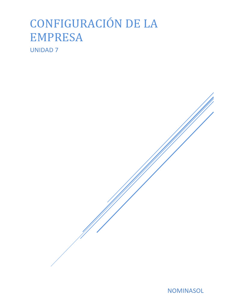 Unidad 7. Configuración de La Empresa | PDF | Archivo de computadora ...