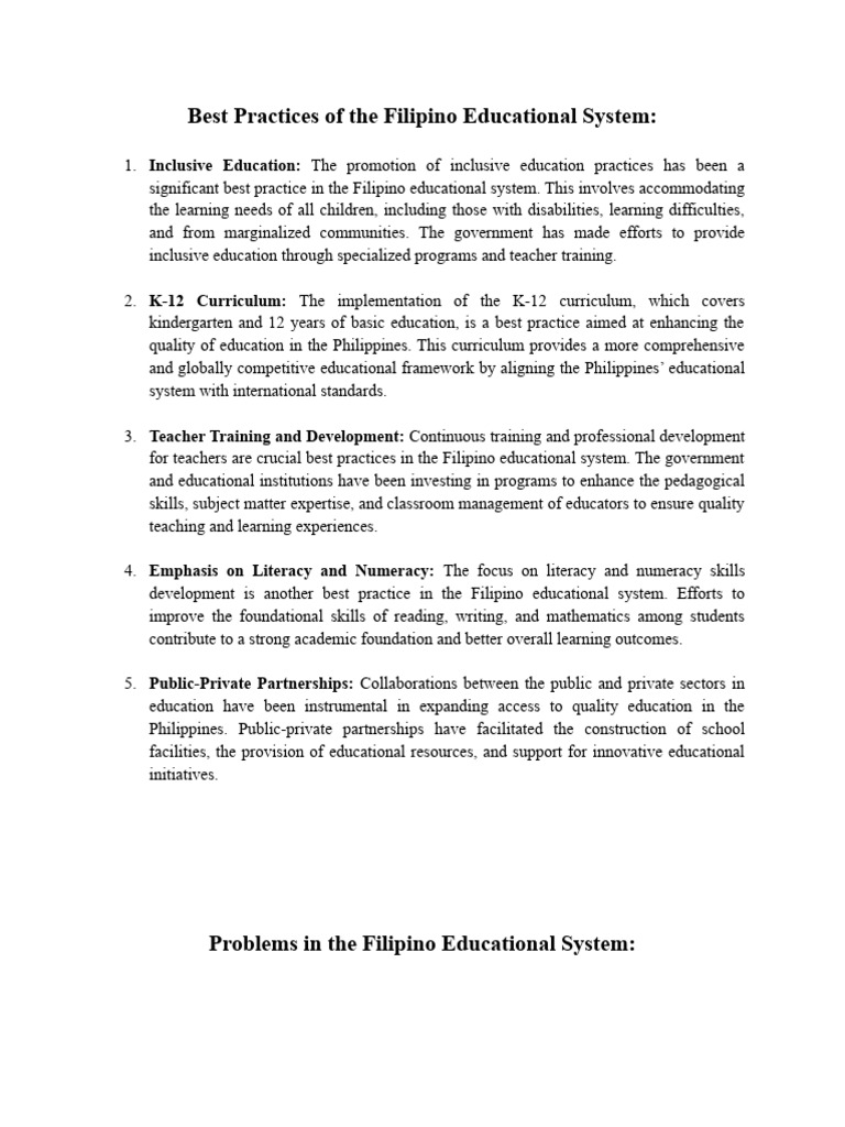 5 Best Educational Practices, 5 Problems, and 5 Solutions | PDF | Inclusion (Education ...