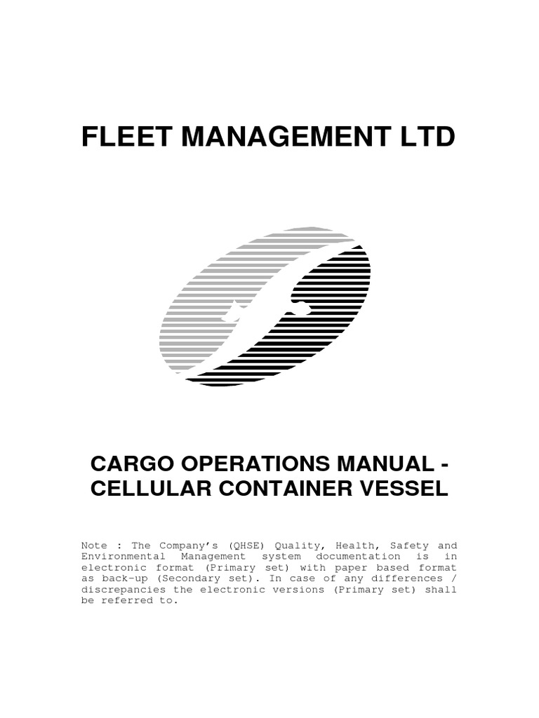 Cargo Manual for Ship Crew | PDF | Containerization | Cargo