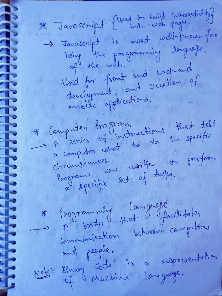 JavaScript Handwritten | PDF