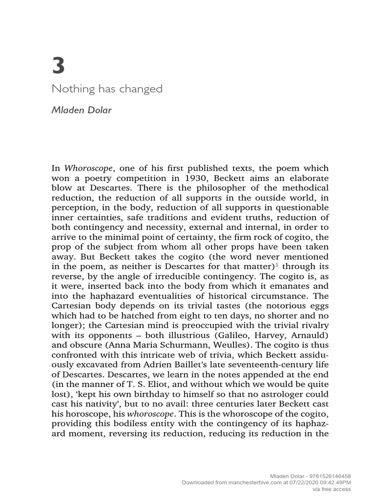 Nothing Has Changed Pdf René Descartes Nihilism