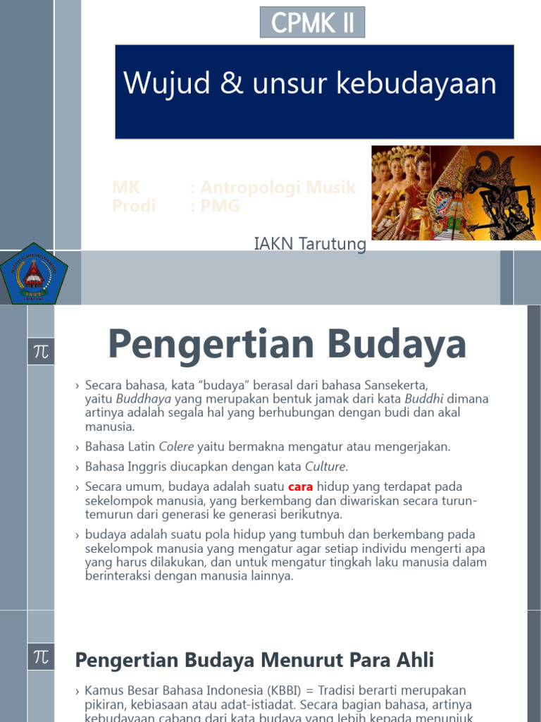 CPMK 2 Wujud Dan Unsur Kebudayaan | PDF | Sejarah