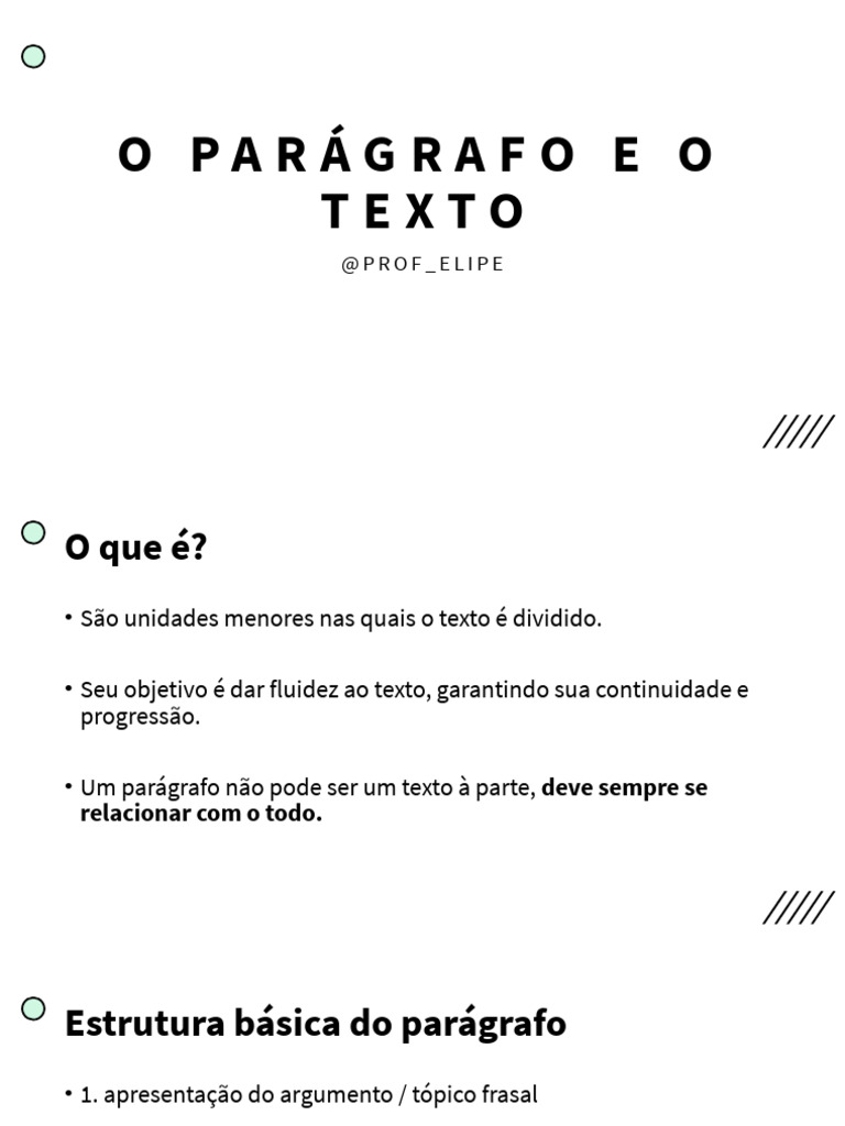 O Parágrafo - 1º Ano - Redação | PDF | Economia | Distúrbio mental
