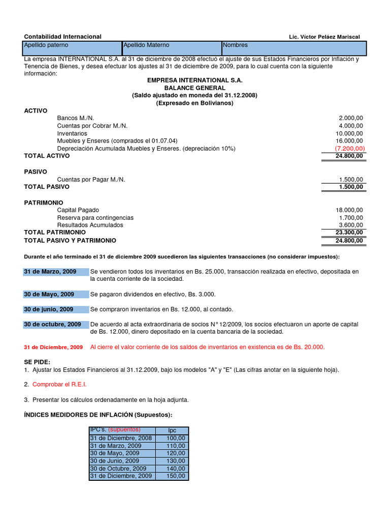 Práctica de Modelos Contables | Descargar gratis PDF | Contabilidad ...