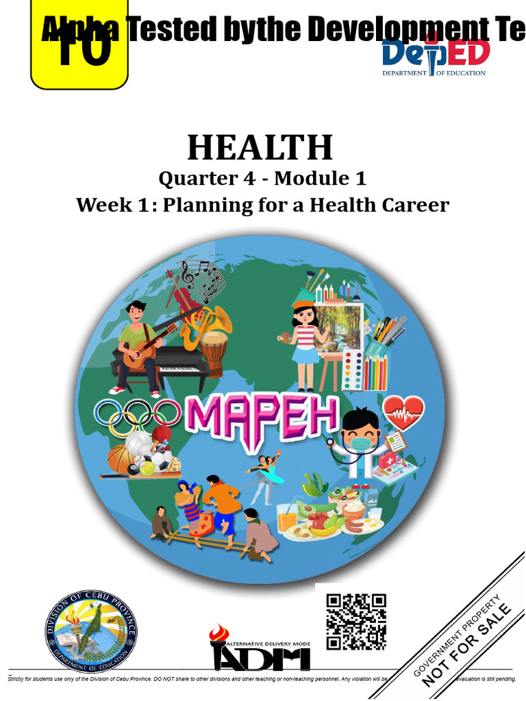 Q4 Health 10 Module 1 Week 1.ALPHA TESTED | PDF | Health Care ...