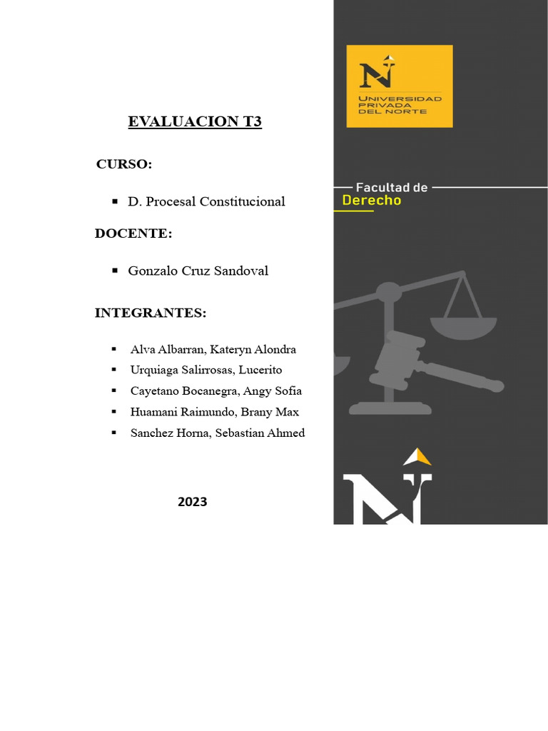 Evaluacion T3 DPC | PDF | Subrogación | Constitución