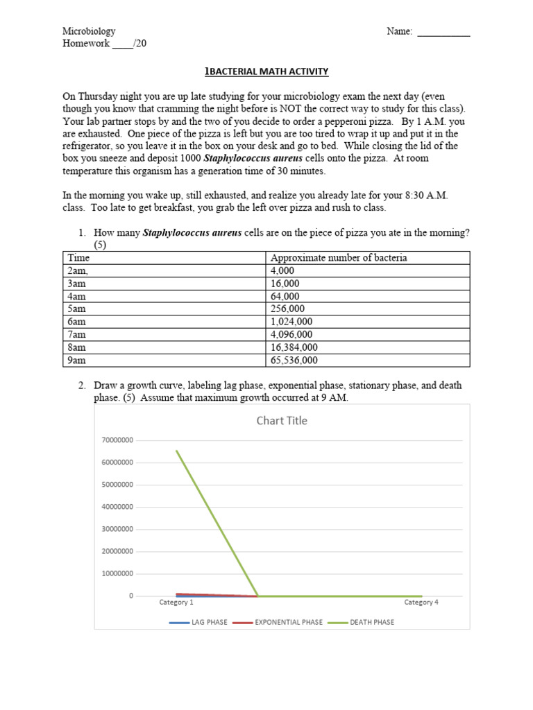Bacterial Math Activity2 | Download Free PDF | Bacteria | Microbiology