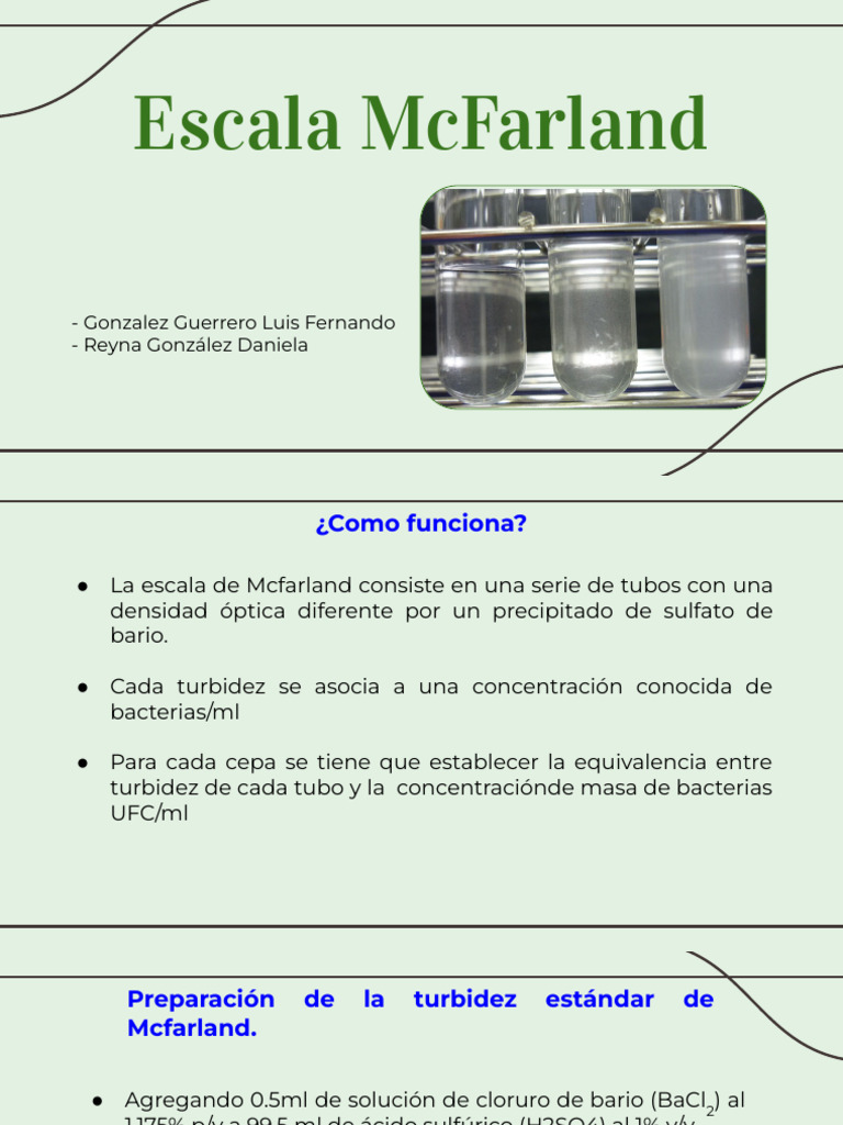 Escala McFarland | PDF | Las bacterias | Biología