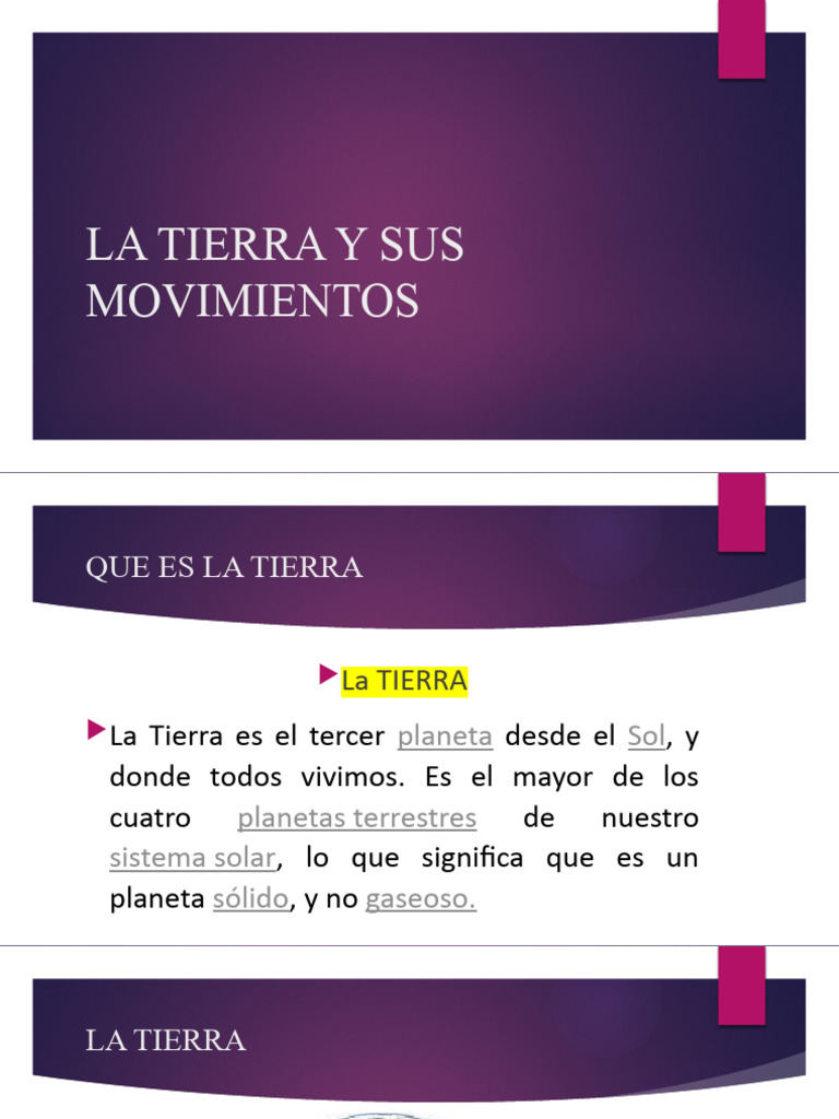 La Tierra y Sus Movimientos | PDF
